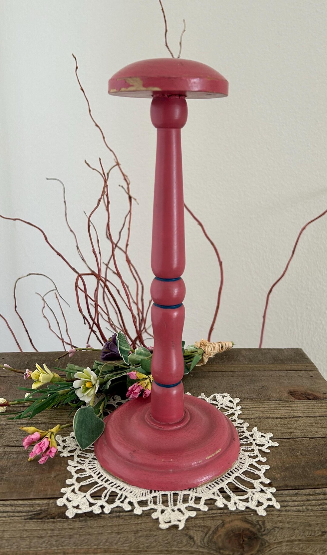 Vintage Wood Hat Stand / Millinery Hat Storage / Hat Hook - Etsy