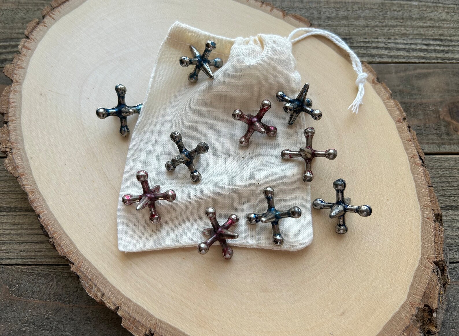 Vintage Cast Iron Jacks Game Pieces / Baby Boomer Toys / Knucklebones ...