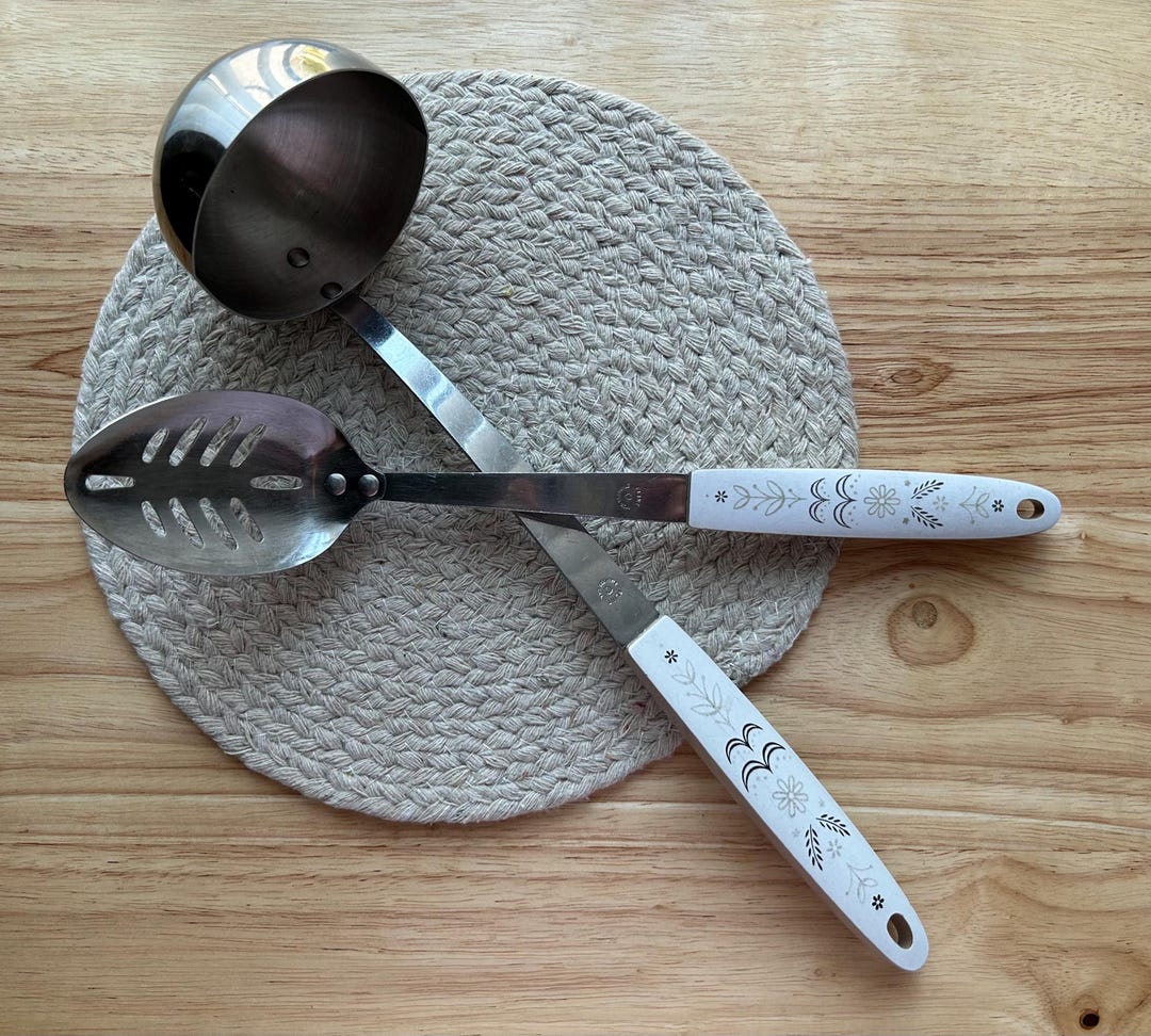 Vintage Ecko Flint Arrowhead Cooking Utensil Set: MCM Stainless Steel ...