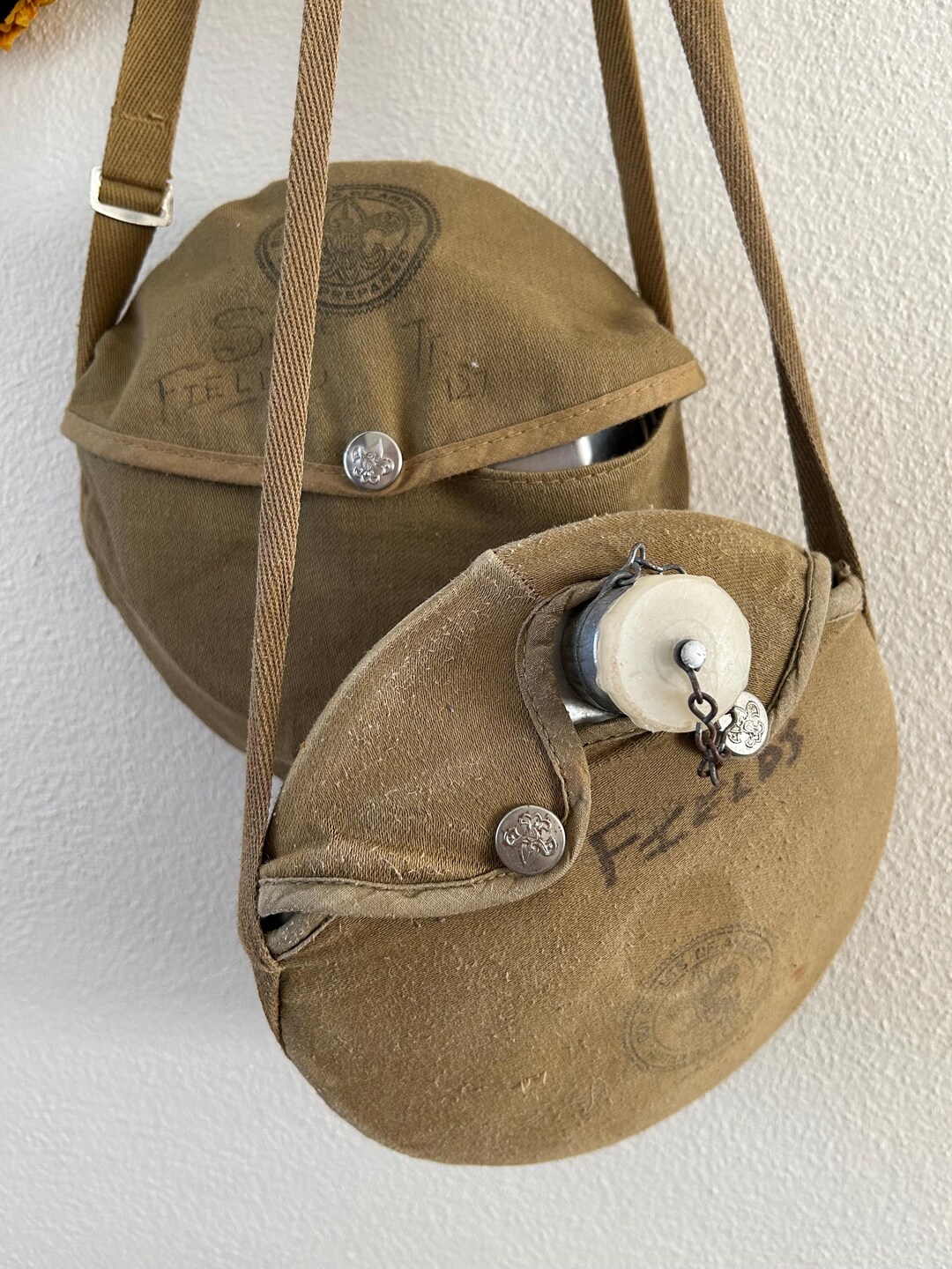 Vintage 1960s Boy Scout Mess Kit & Canteen With Canvas Bag - Etsy