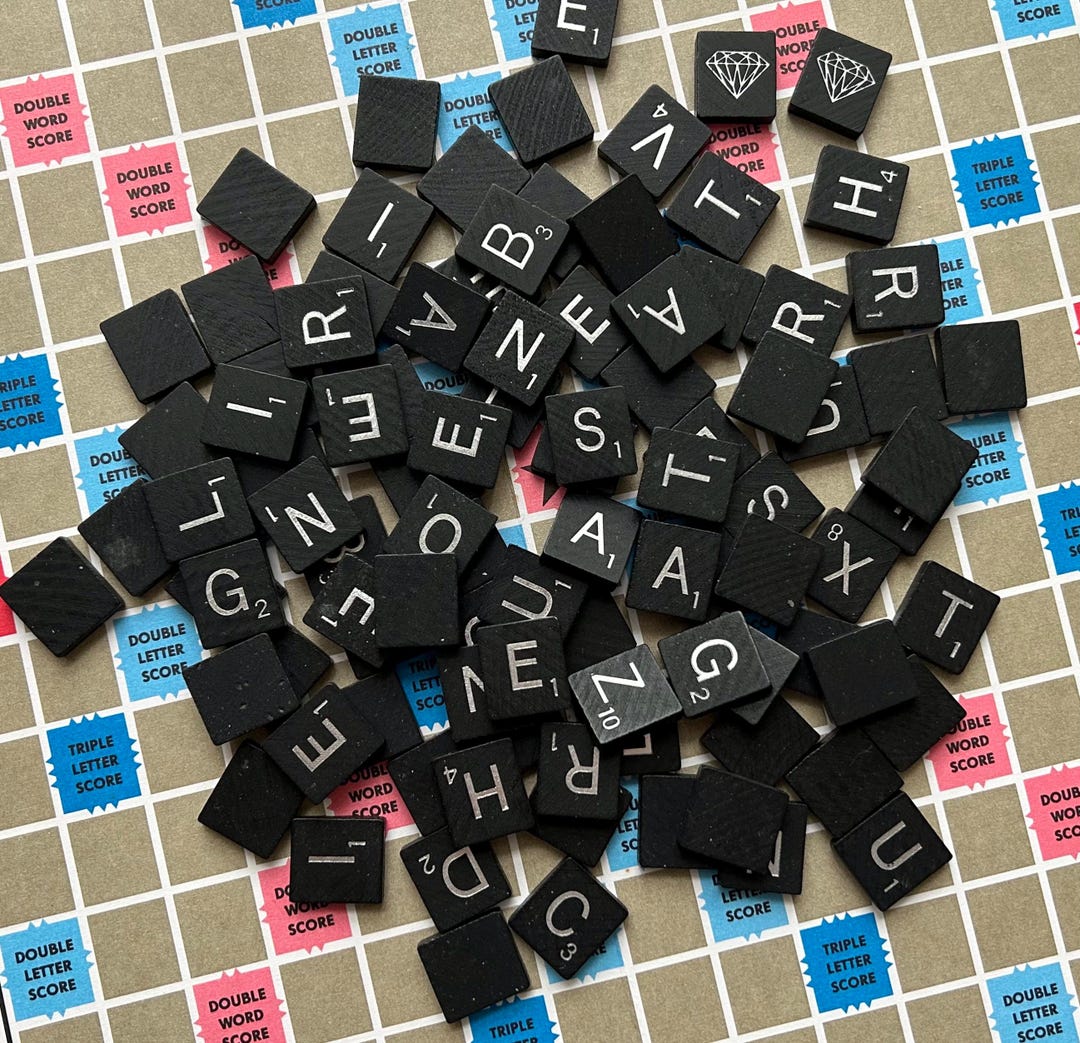 Vintage 1980’s Scrabble Tiles / Deluxe Scrabble Replacement Pieces ...
