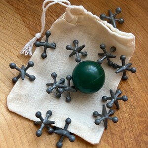 Vintage Cast Aluminum Jacks Game Pieces / Baby Boomer Toys ...
