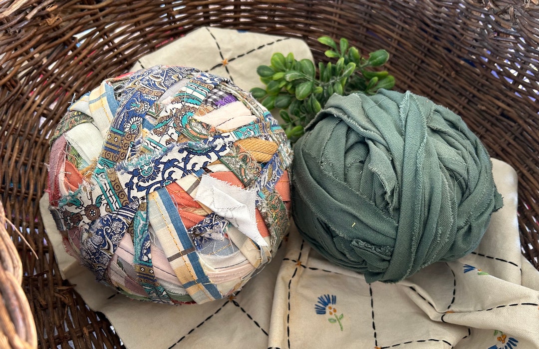 Vintage Rag Rug Remnants / Handmade Rug Scraps / LARGE Rag Rug Balls - Etsy