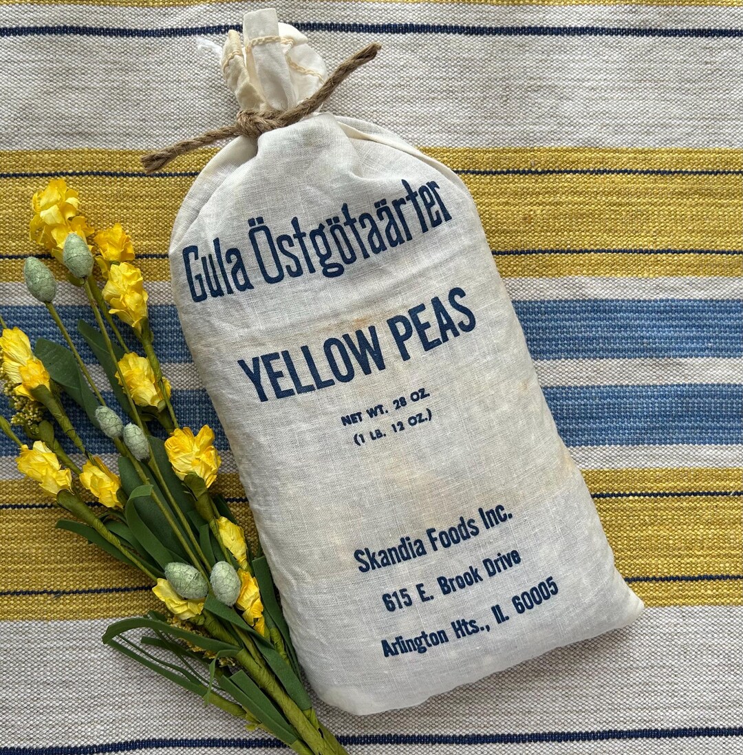 Vintage Gula Ostgotaarter Yellow Peas Muslin Bag / Skandia Foods Inc ...