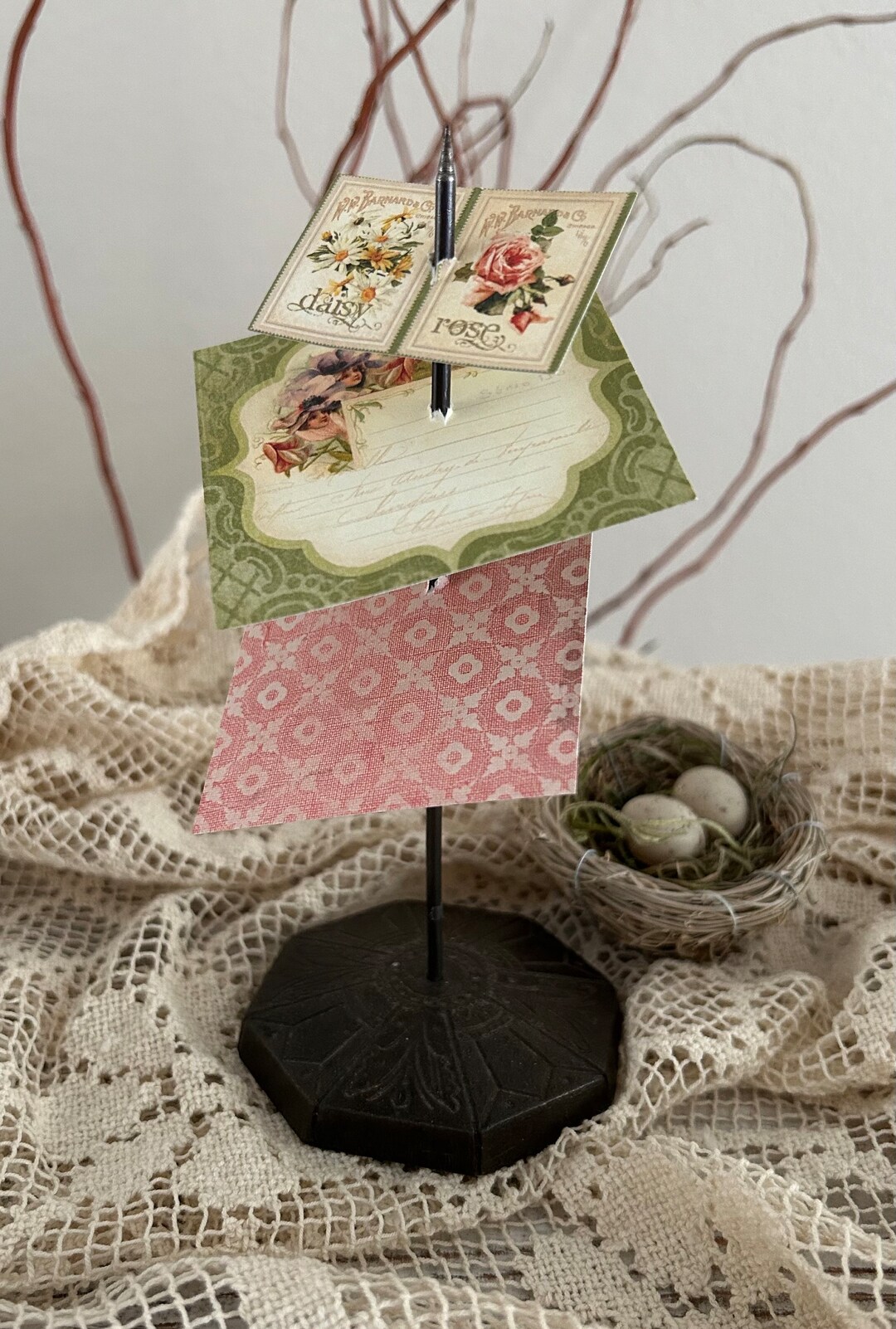 Antique Cast Iron Paper Spindle / Store Receipt Spike - Etsy