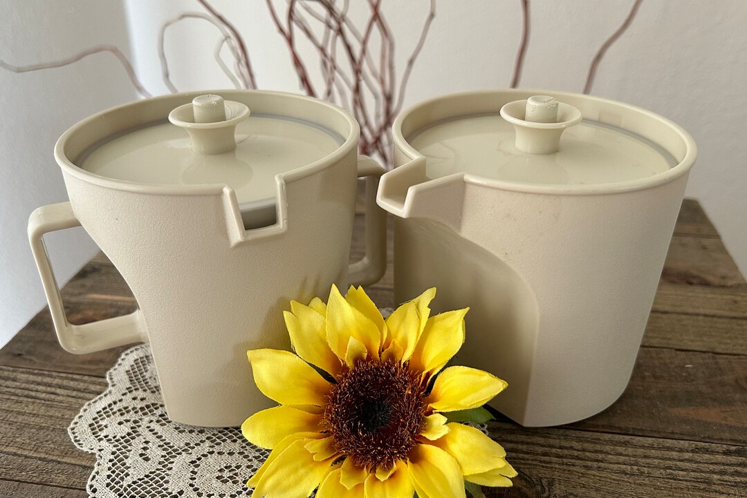 Vintage Tupperware Cream and Sugar Bowl Set / Tupperware Kitchen ...