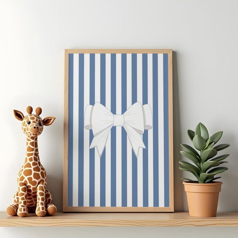 Blue White Christian Wall Art Set | Bible Verse Prints, Coastal Decor ...