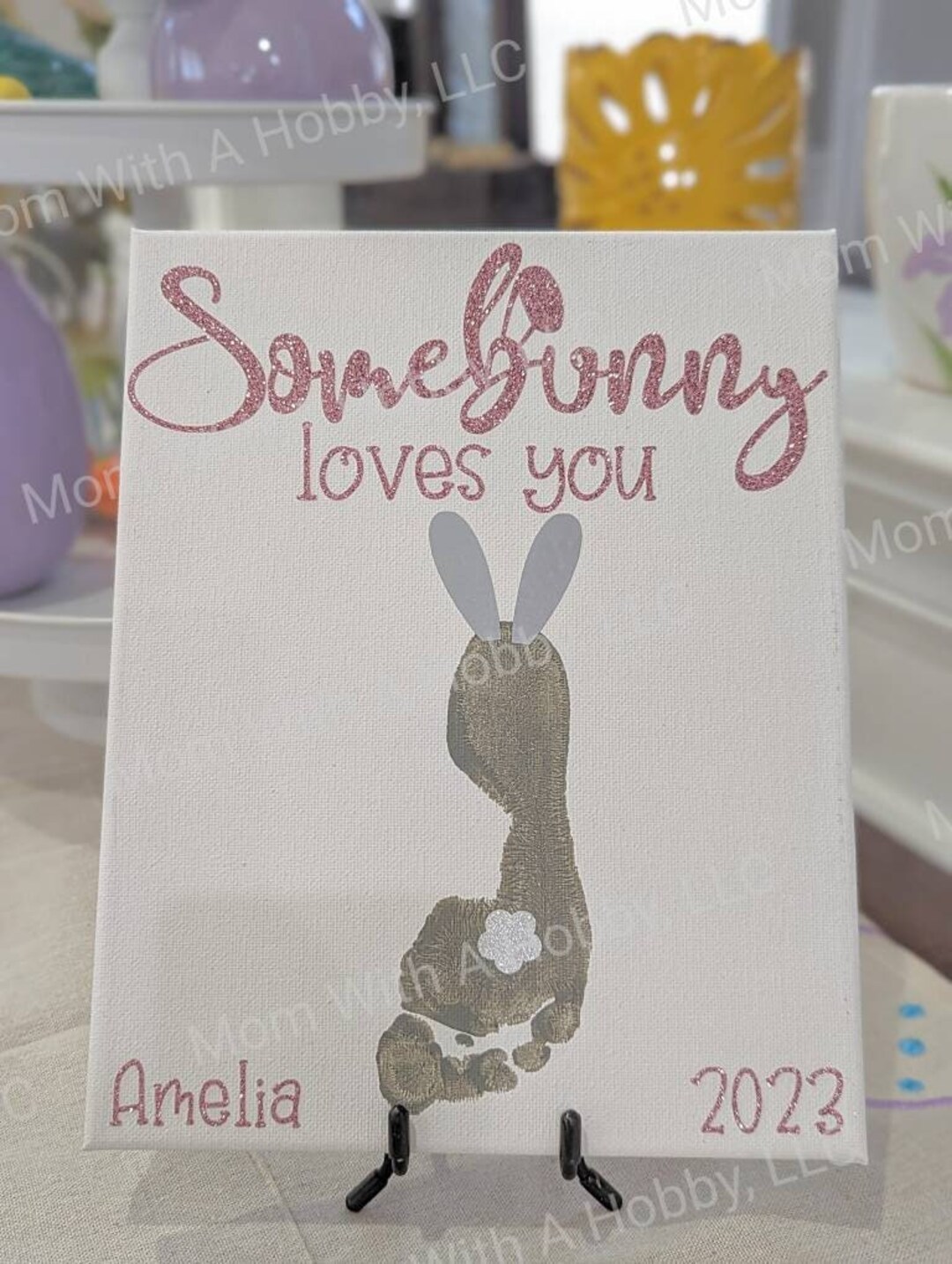 Easter Footprint, Easter Footprint Art, Baby's First Easter, Footprint ...