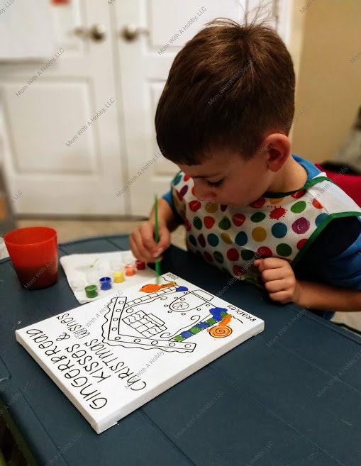 Gingerbread Kisses & Christmas Wishes DIY Kit for Kids Paint - Etsy