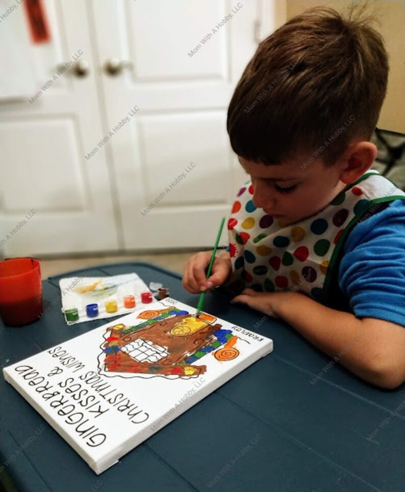 Gingerbread Kisses & Christmas Wishes DIY Kit for Kids Paint - Etsy