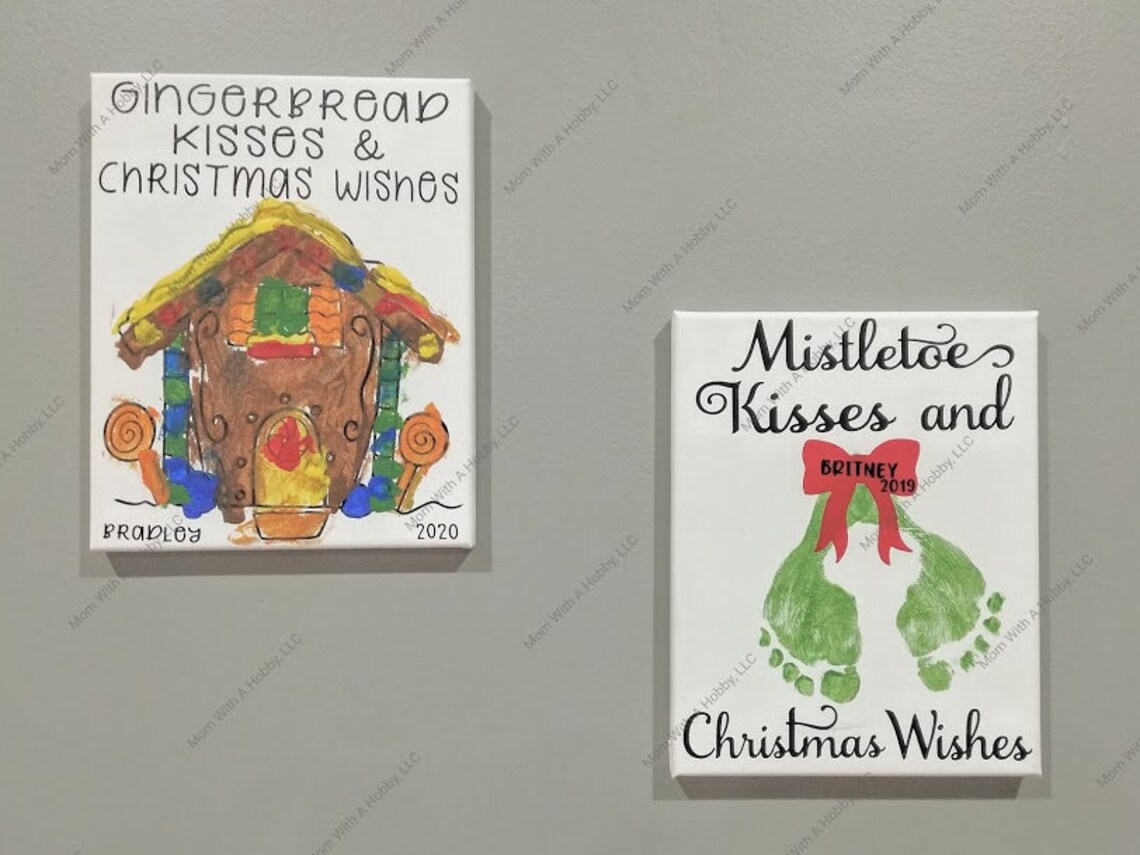 Gingerbread Kisses & Christmas Wishes DIY Kit for Kids Paint - Etsy