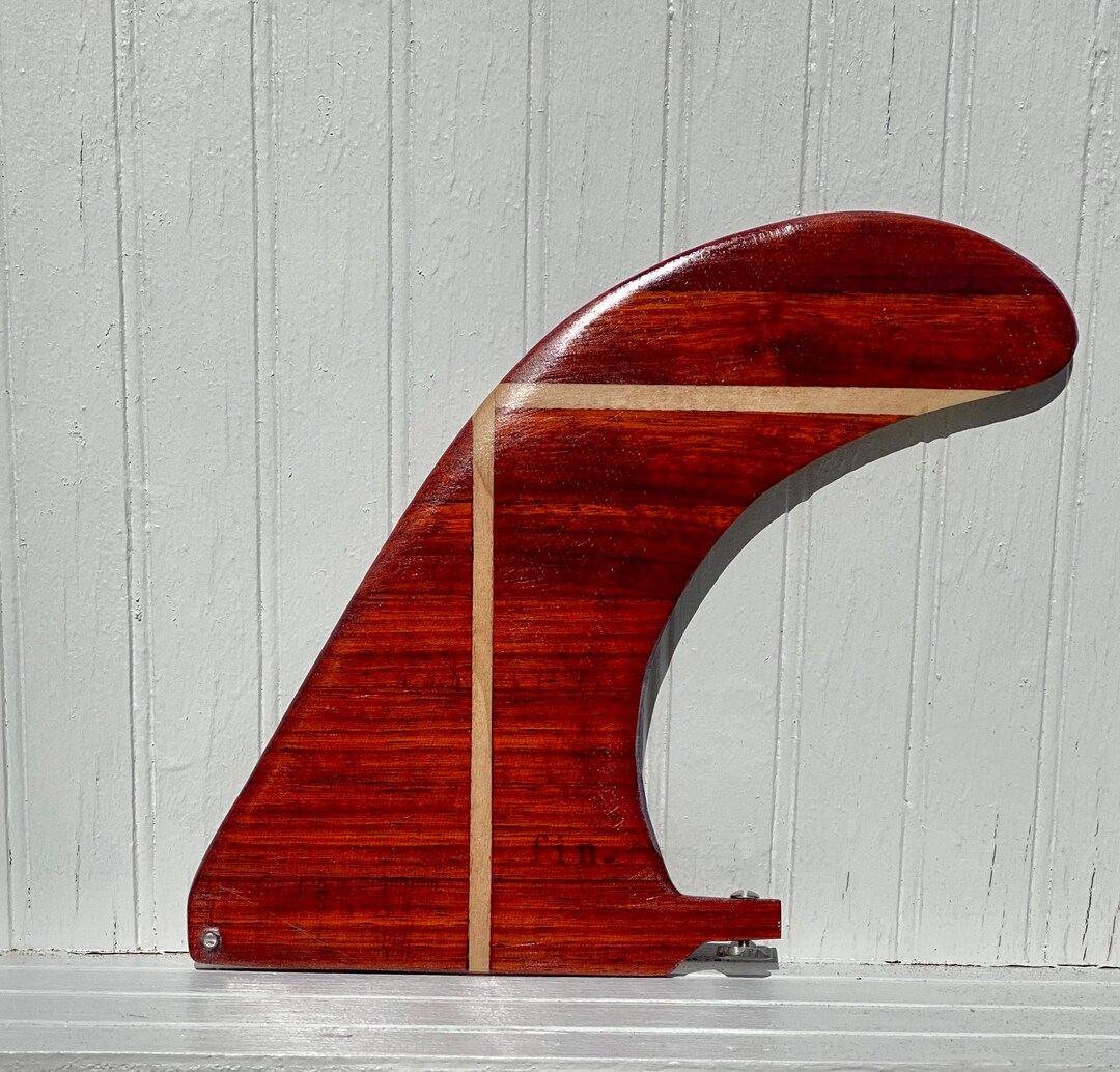 Wood Surfboard Fin- "little Red” - Etsy