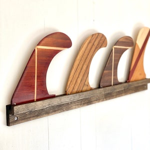 Surfboard Fin Display Rack - 4 Fin Wall Mount - Etsy