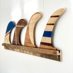 Surfboard Fin Display Rack for 4 Fins - Wall Mounted - Etsy
