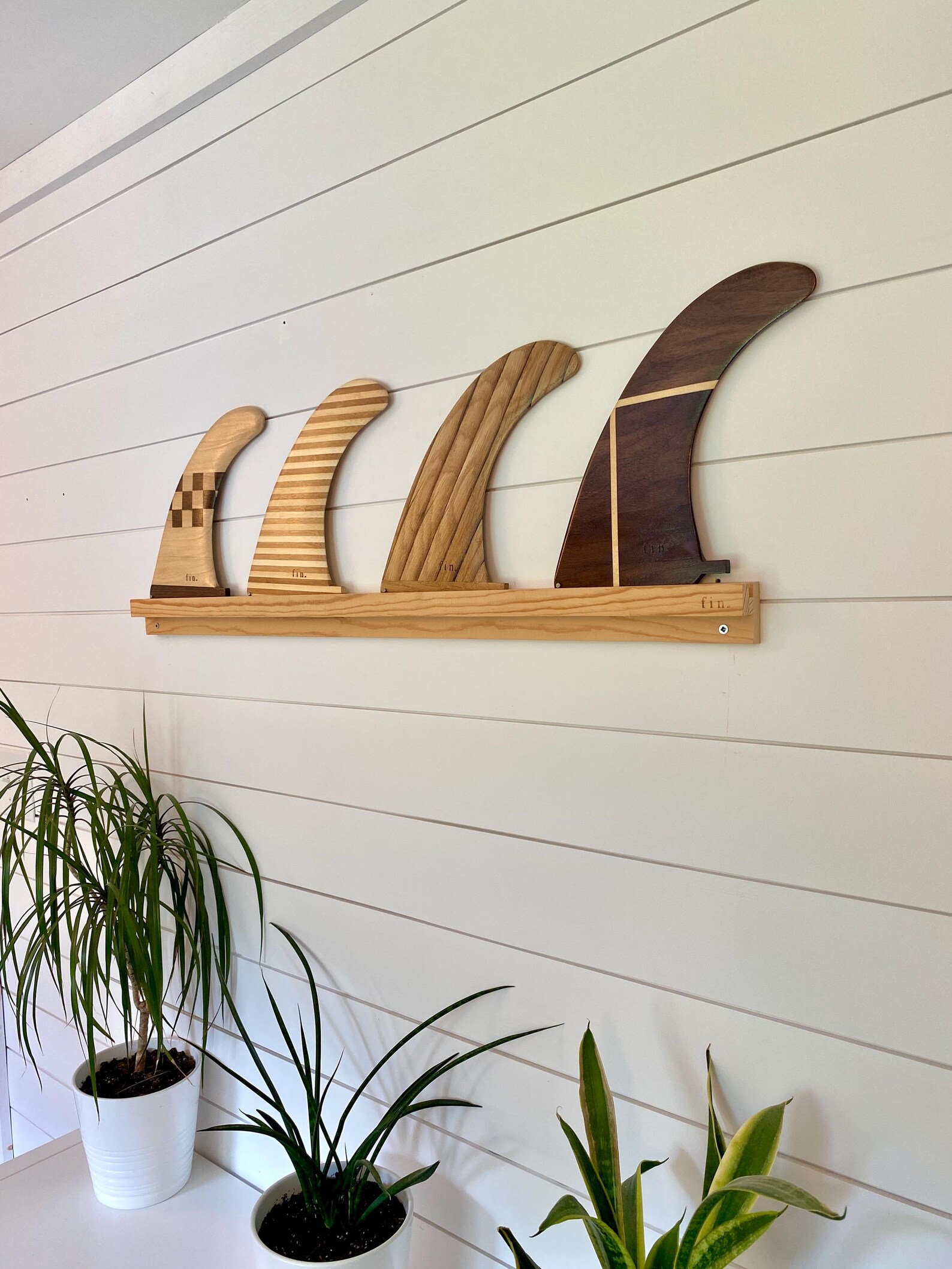 Surfboard Fin Display Rack for 4 Fins - Wall Mounted - Etsy