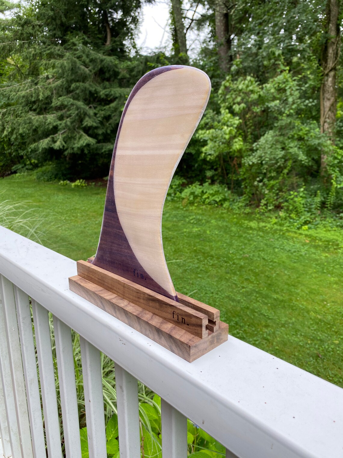 Premium Surfboard Fin Display Stand Walnut With Wide Base | Etsy
