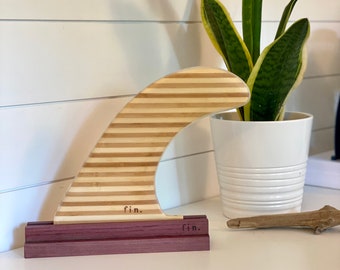 Premium Surfboard Fin Display Stand Walnut With Wide Base | Etsy