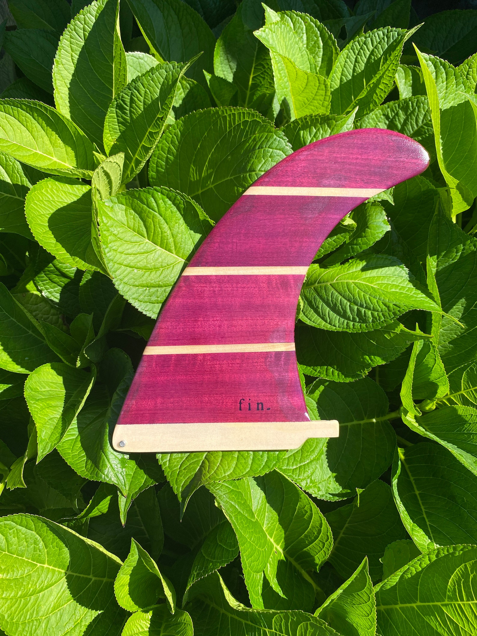 Wood Surfboard Fin - "purple Heart” - Etsy