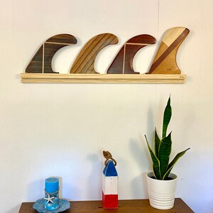 Surfboard Fin Display Rack - 4 Fin Wall Mount - Etsy