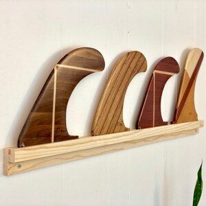Surfboard Fin Display Rack - 4 Fin Wall Mount - Etsy