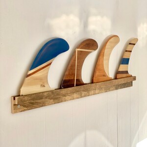 Surfboard Fin Display Rack for 4 Fins - Wall Mounted - Etsy