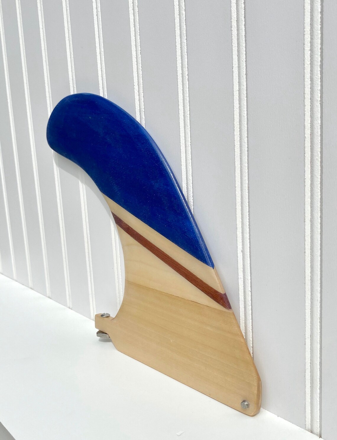 Wood Surfboard Fin ol Blue - Etsy