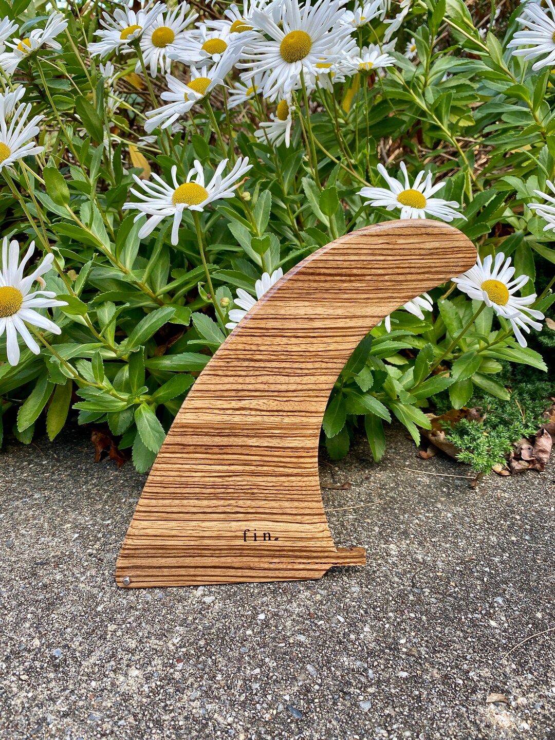 Wood Surfboard Fin - "zebra” - Etsy
