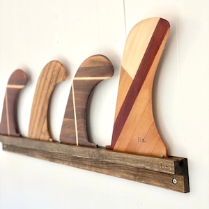 Surfboard Fin Display Rack - 4 Fin Wall Mount - Etsy