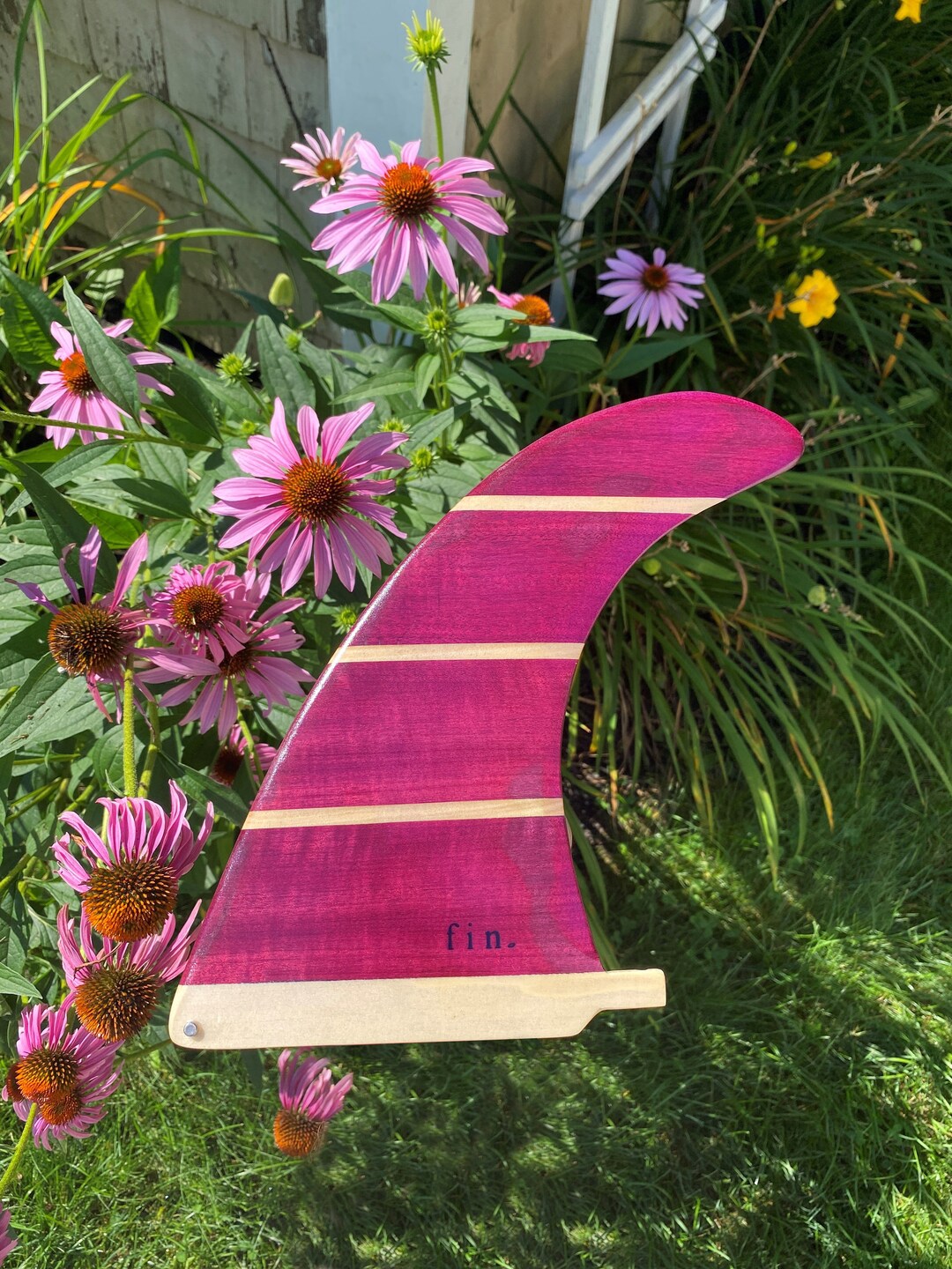 Wood Surfboard Fin - "purple Heart” - Etsy
