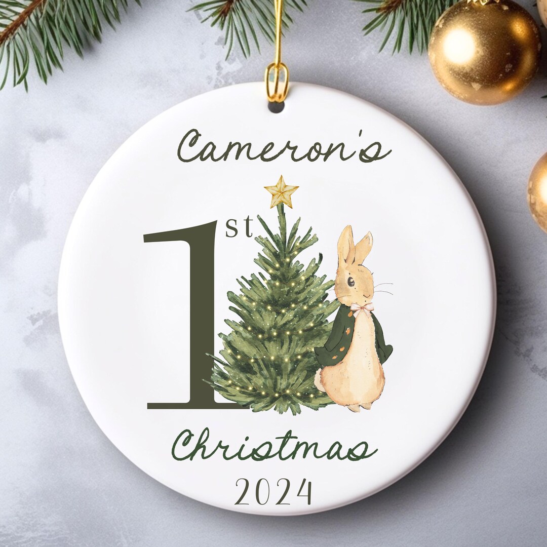 Peter Rabbit Ornament Babys First Christmas Ornament 2024 Personalized ...