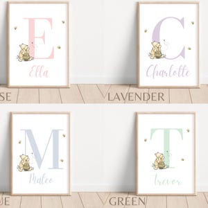 Winnie the Pooh Custom Name Sign Baby Nursery Name Pooh Bear Kids Room ...