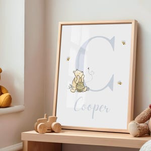 Winnie the Pooh Custom Name Sign Baby Nursery Name Pooh Bear Kids Room ...