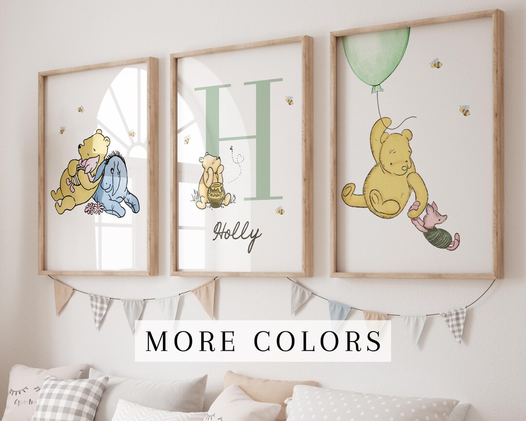 Set of 3 Custom Winnie the Pooh Nursery Prints Baby Pooh Nursery Art ...