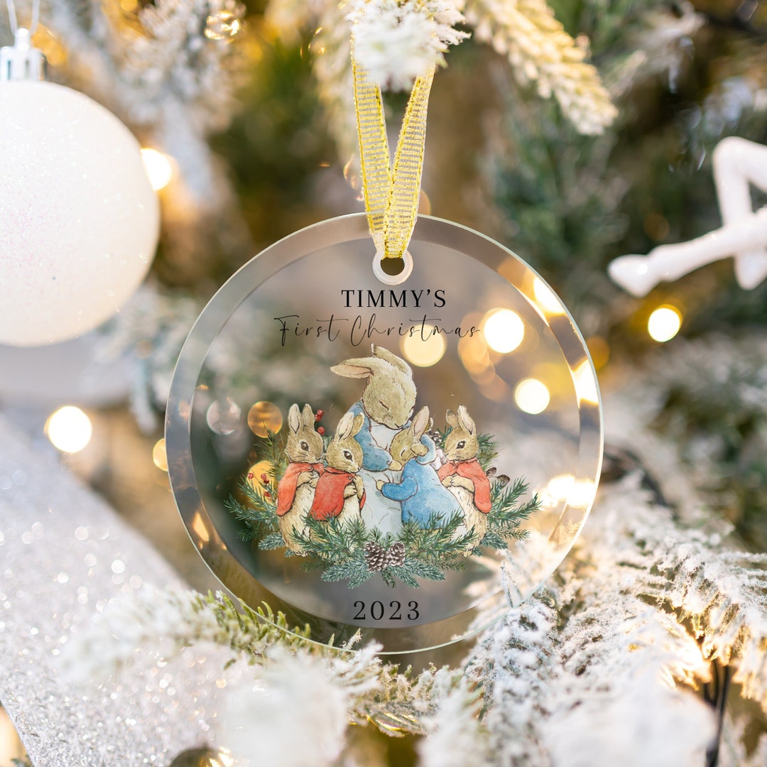 Peter Rabbit Christmas Ornament 2023 Personalized Gift First Christmas ...