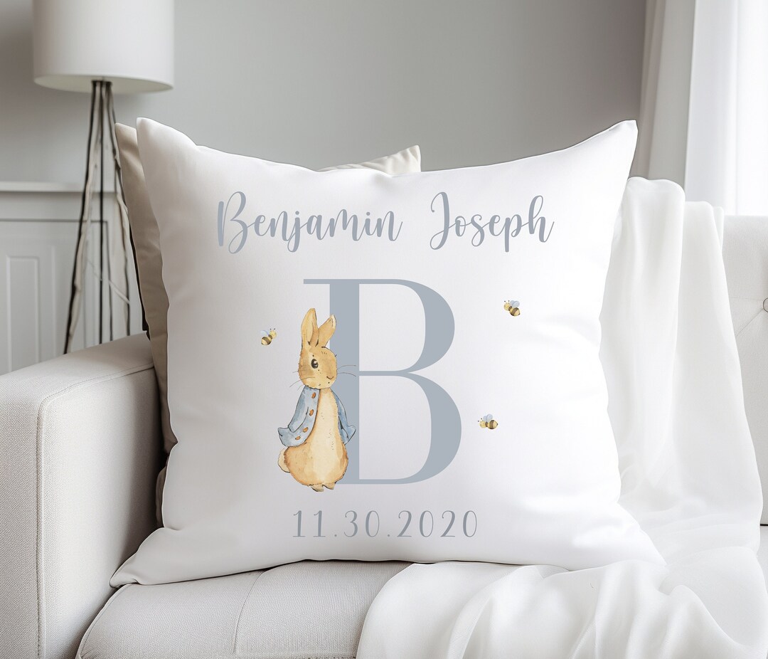 Personalized Baby Keepsake Custom Baby Boy Nursery Cushion Boy 1st ...