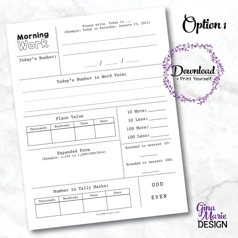 Morning Work Worksheets For Homeschooling Or Extra Math Support For 2nd Grade 3rd Grade morning-work-worksheets-for-homeschooling-or-extra-math-support-for-2nd-grade-3rd-grade