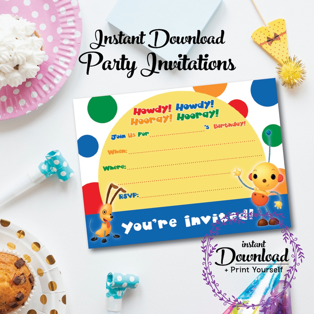 Instant Download Rolie Polie Olie Birthday Invitations - Download and ...