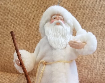 Santa in White Robe - Etsy