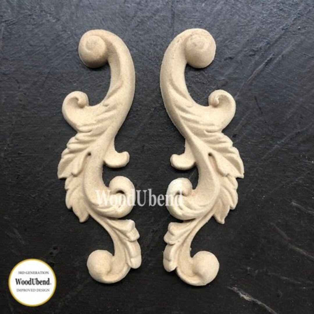 Set of Leafy Scrolls WUB2437 10.5x3.5cm - Etsy