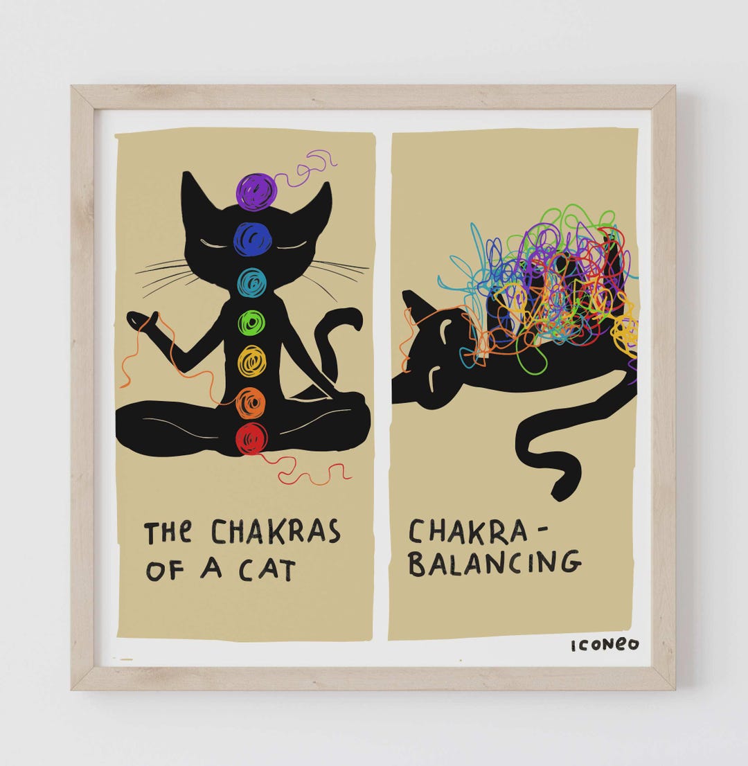 The Chakras of a Cat / Chakra Balancing Poster / Fine Art Print - Etsy