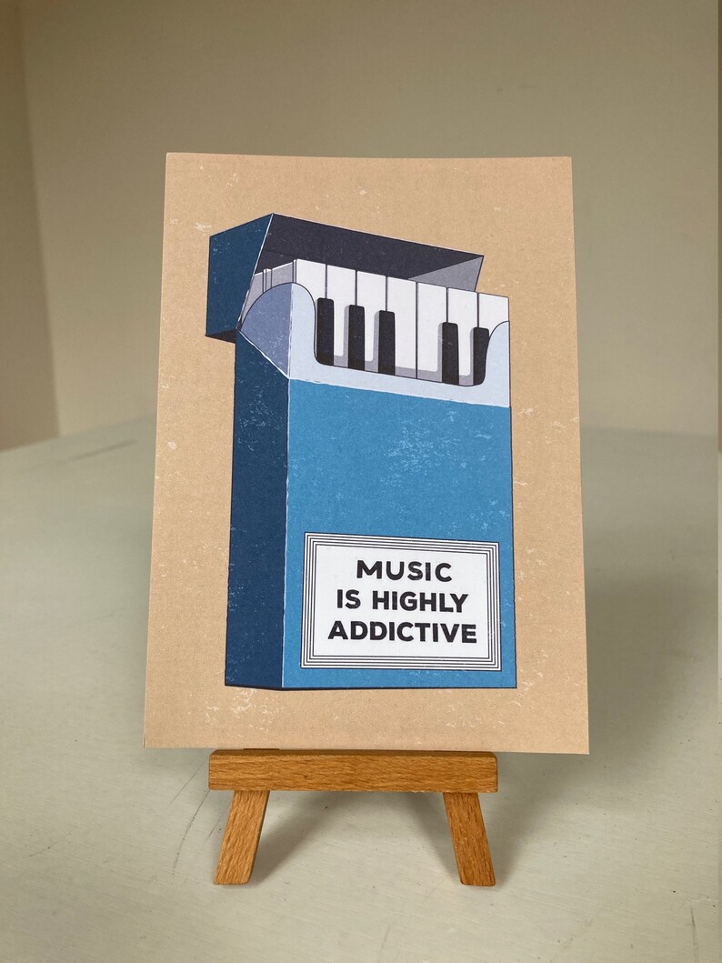 Music is Highly Addictive / BY ICONEO / Piano Keys / Poster | Etsy