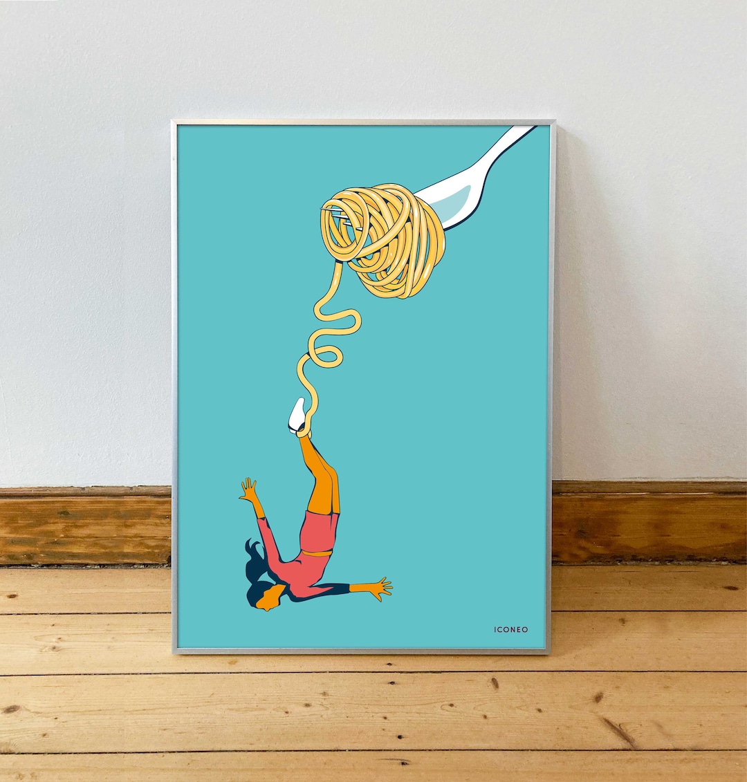 Kitchen Poster bungee Noodles / A6 to A2 / Poster for the Kitchen ...