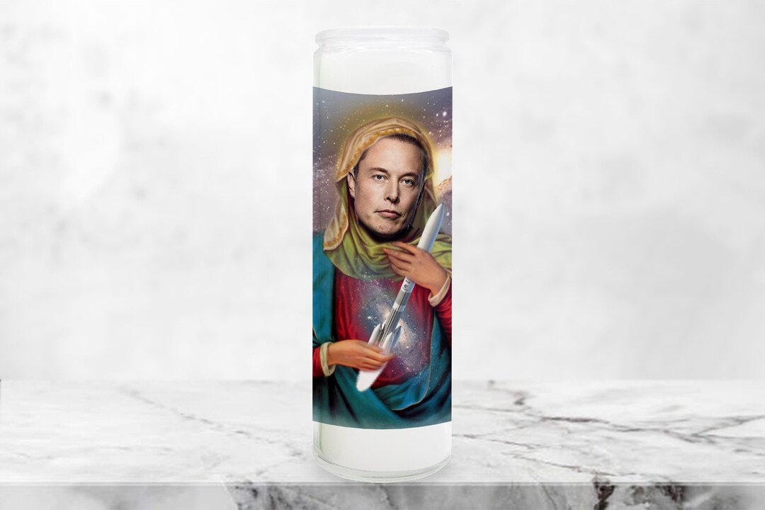 Elon Musk Funny Prayer Candle, Space Prayer Candle, Funny Religious ...