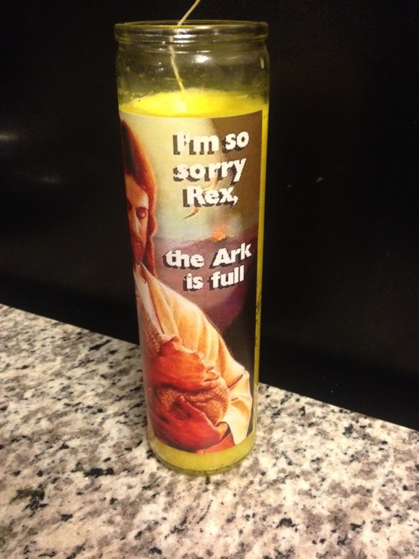 Jesus and Rex Funny Prayer Candle, Noahs Ark Prayer Candle, Funny ...