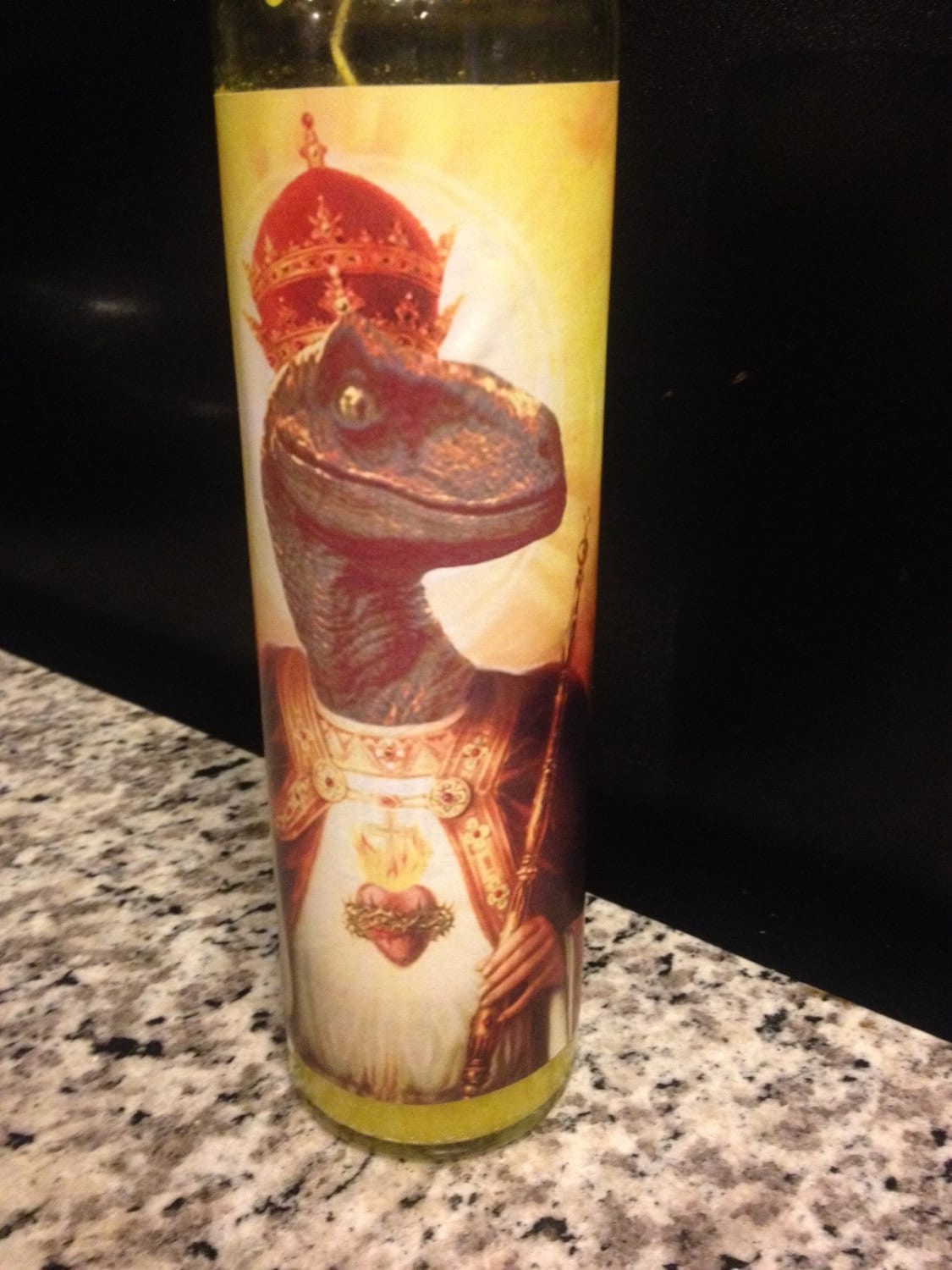 Raptor Jesus Funny Prayer Candle, Dinosaur Prayer Candle, Funny ...