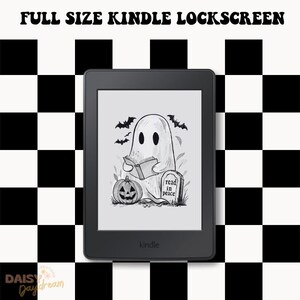 Kindle Paperwhite Full Screen Lock Screen - Cute Ghost Read in Peace - Etsy