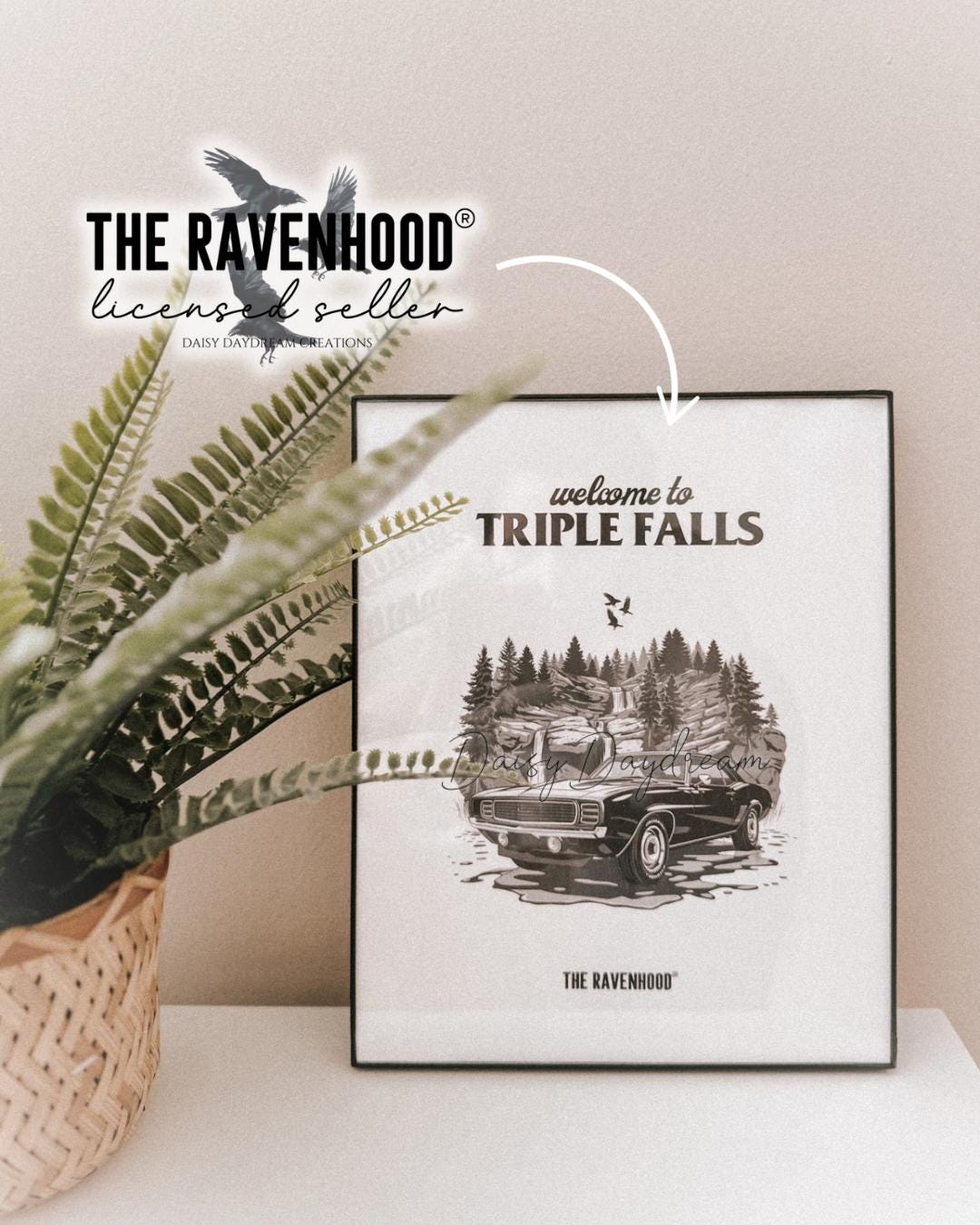 Official Licensed Seller - Digital PNG Download - the Ravenhood, Welcome to Triple Falls - Etsy