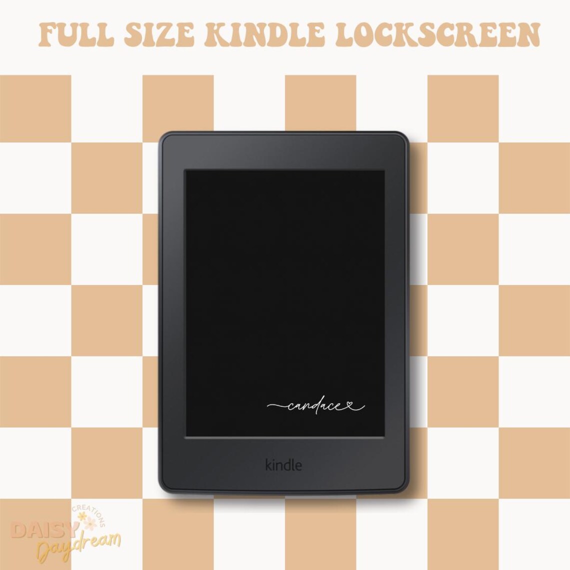 Kindle Paperwhite Full Screen Lock Screen - Minimalistic Custom Name ...