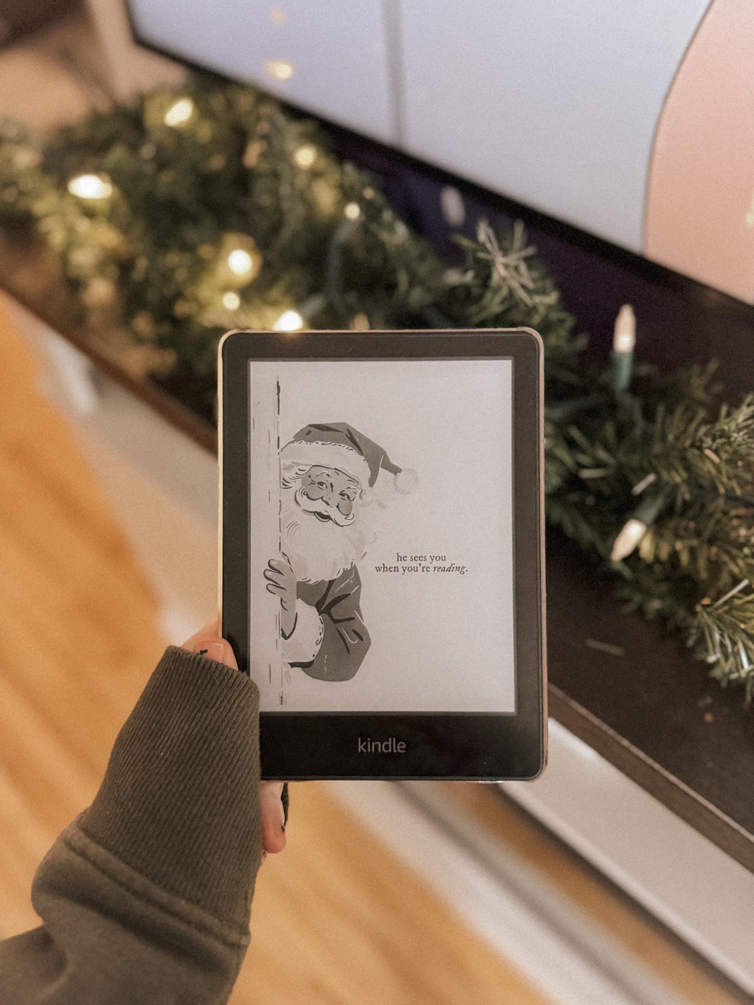 Kindle Paperwhite Full Screen Lock Screen - Santa Sees You.. - Etsy
