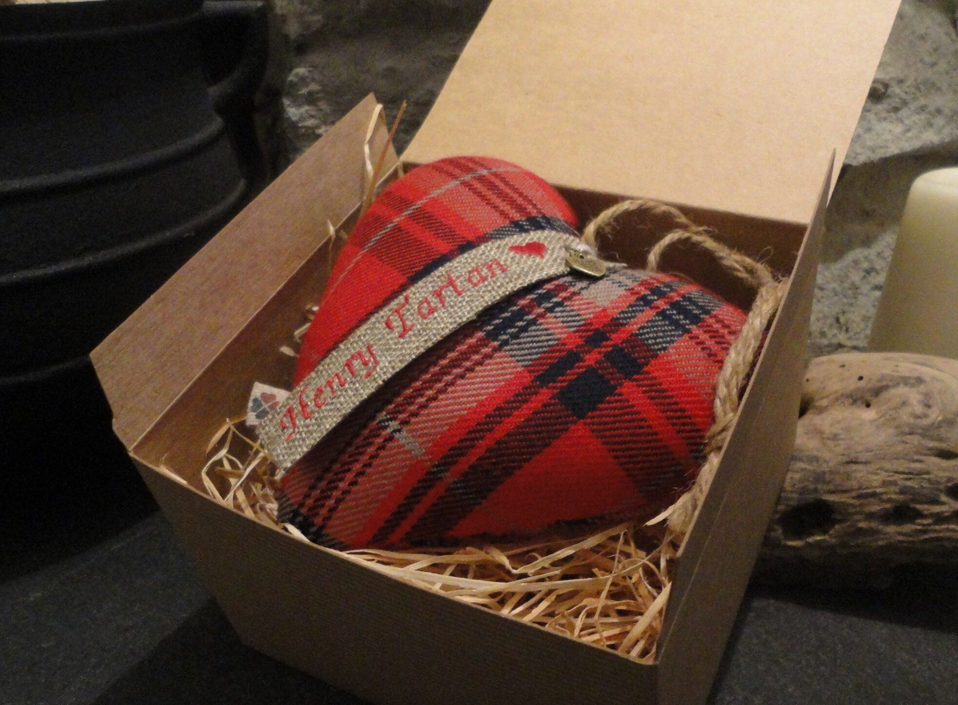 Welsh Family Name Tartan Hearts